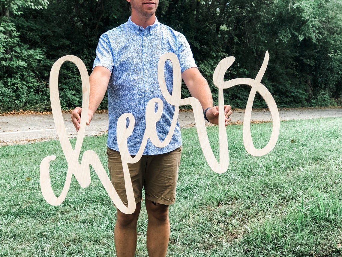 Last Name Sign, Cut Out Name Sign, Wedding Name Sign, 3d Last Name Sign ...