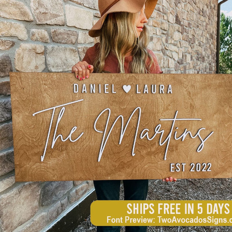 Last Name Signs - Etsy