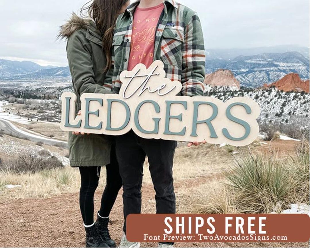 Large Last Name Sign, Cut Out Last Name Sign, Wedding Name Sign, Double ...