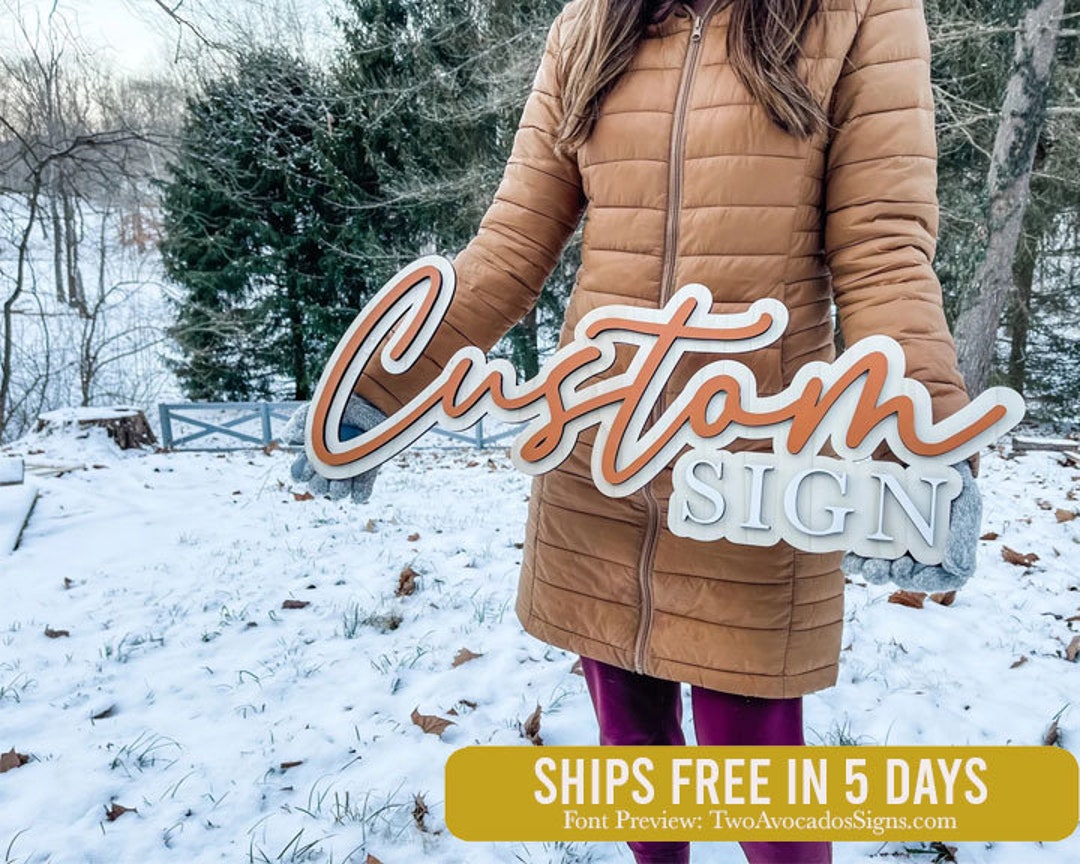 Custom Sign, Personalized Sign, Business Sign, Logo Sign, Custom Quote ...