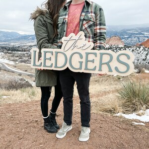 Large Last Name Sign, Cut Out Last Name Sign, Wedding Name Sign, Double ...