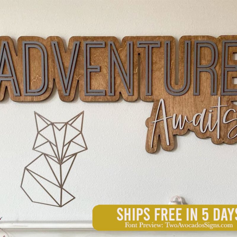 Adventure Awaits Sign - Etsy