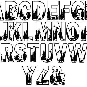 Forest Name Sign, Forest Letters, Letter Sign, Forest Nursery Sign ...