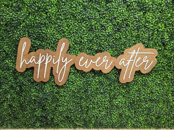 Happily Ever After Sign Personalized Sign Wedding Sign - Etsy