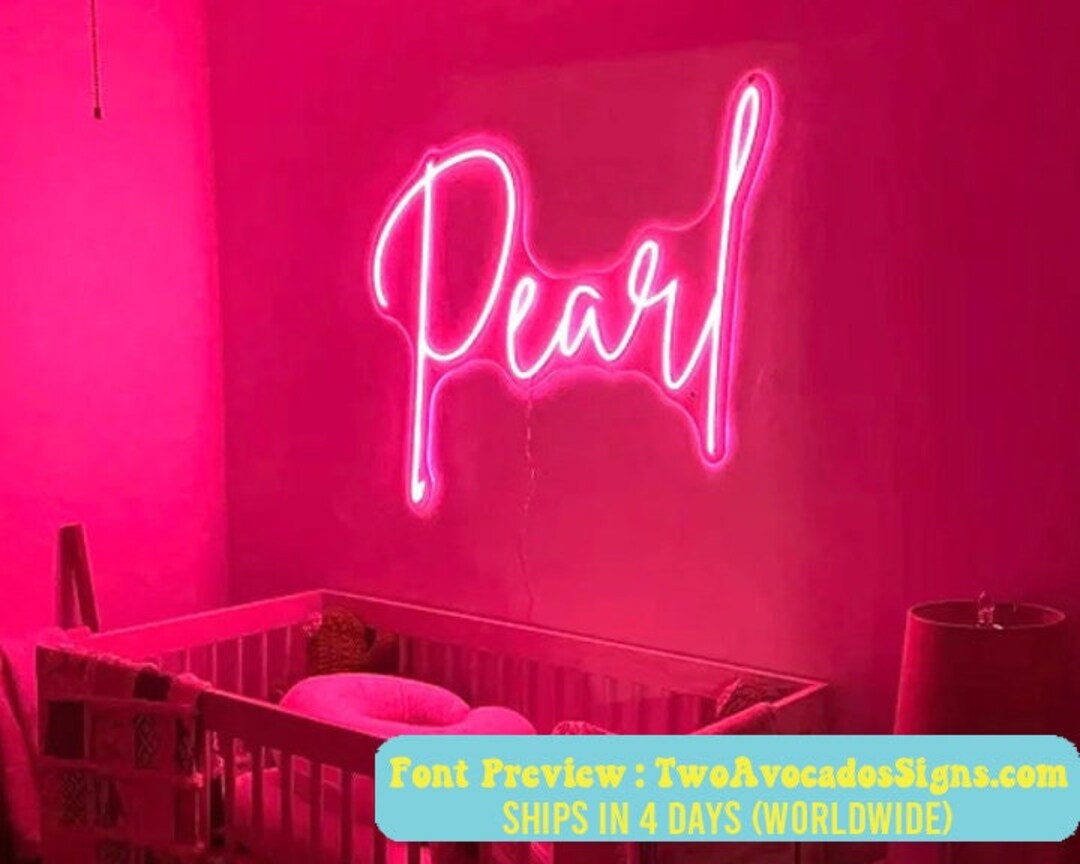 Nursery Name Neon Sign, Custom Neon, Teen Neon Name Sign, Kids Neon ...