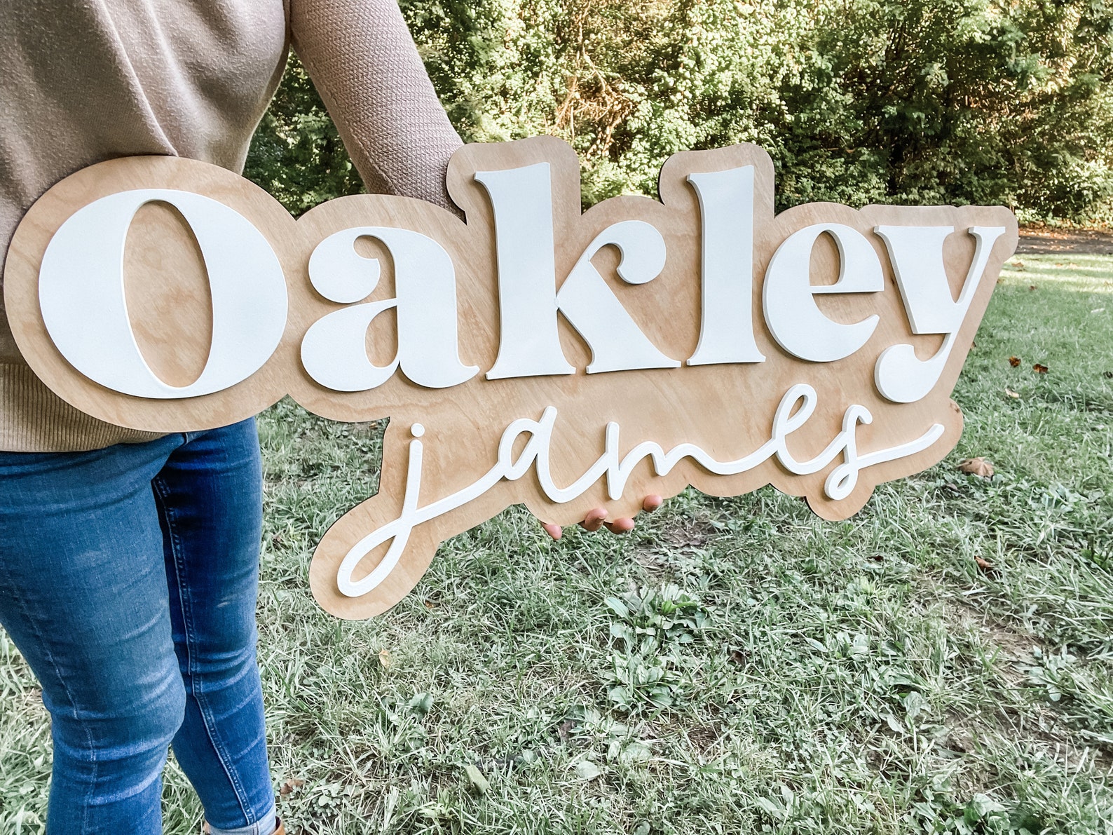 Large Wood Name Sign Nursery Name Sign Boho Nursery Sign | Etsy