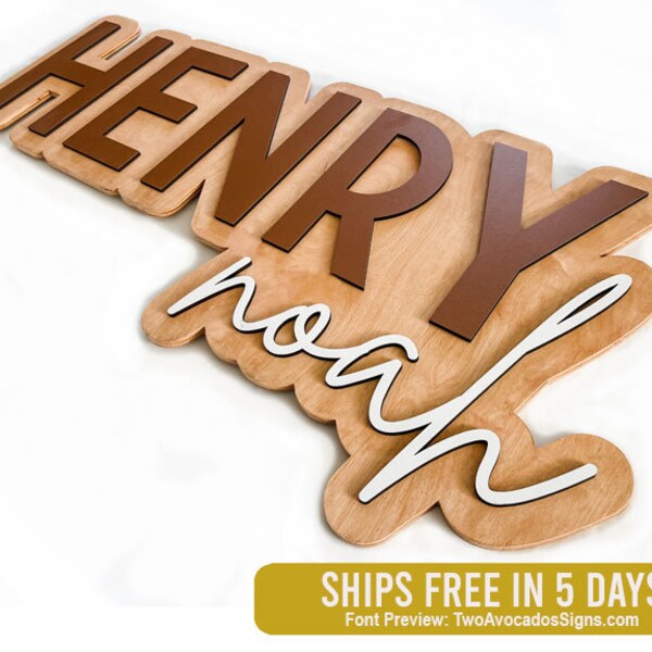 Large Name Sign - Etsy