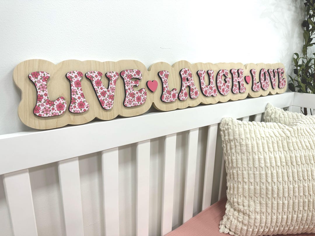 Live Laugh Love Sign, Custom Sign, Personalized Sign, Custom Quote Sign ...