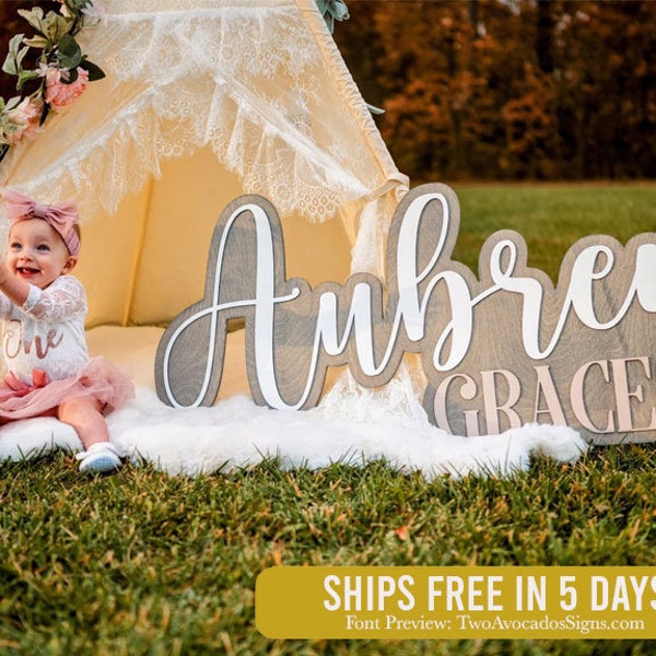 Birthday Name Sign - Etsy