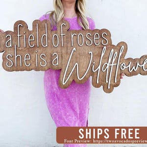 In a Field of Roses Sign, Wood Sign, Home Decor Sign, in a Field of ...
