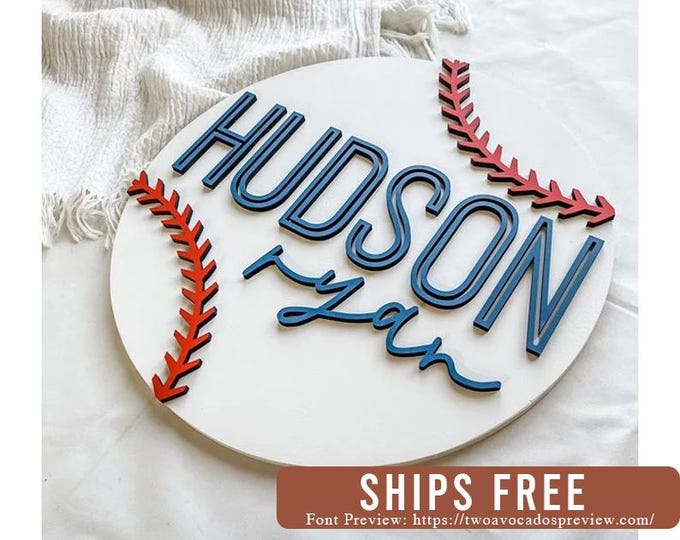 Baseball Nursery Name Sign, SVG/EPS Digital Download for Circut and ...