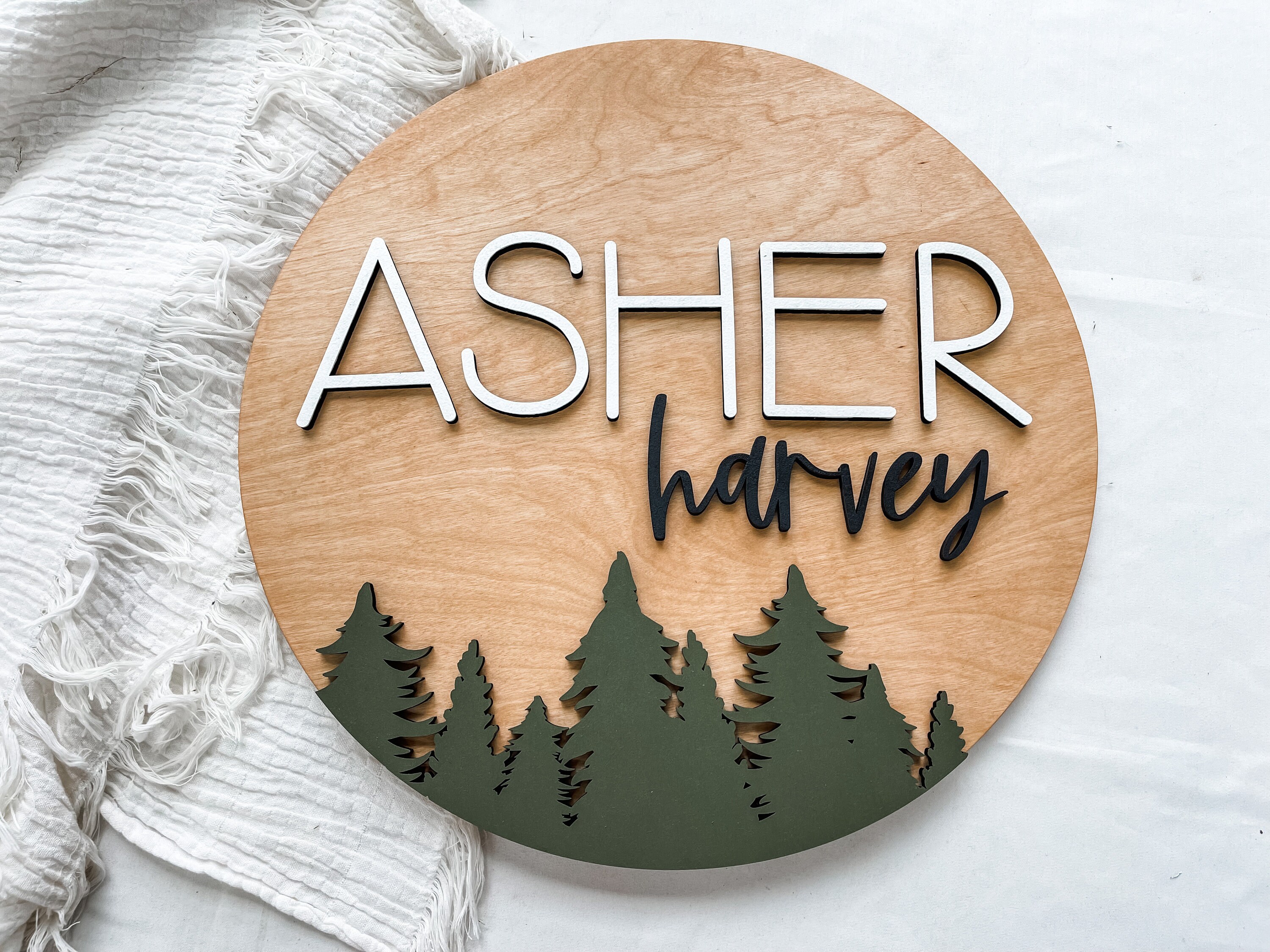 Nursery Name Sign Woodland Nursery Forest Name Sign Above - Etsy