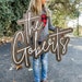 Large Last Name Sign, Cut Out Last Name Sign, Wedding Name Sign, Double ...