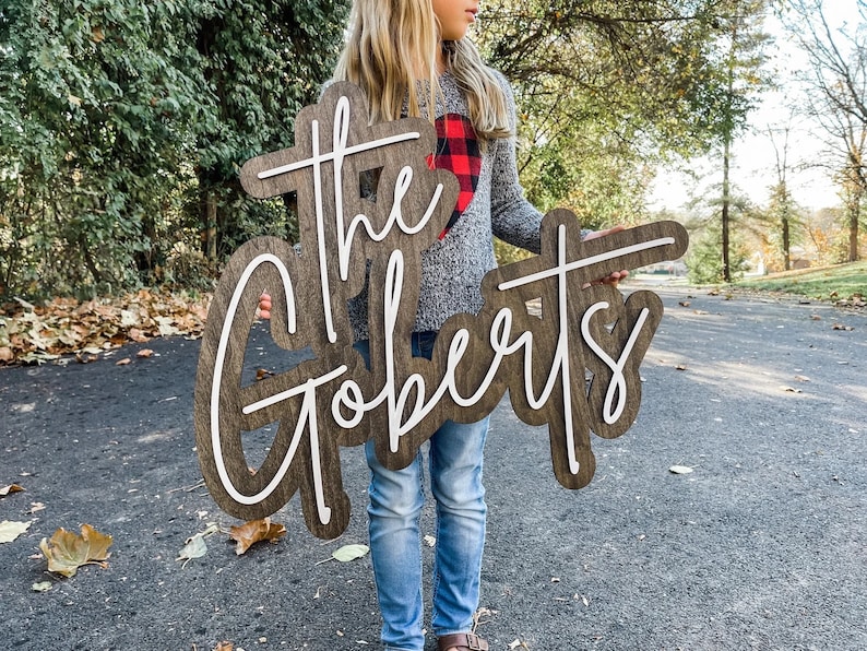 Large Last Name Sign, Cut Out Last Name Sign, Guest Book Sign, Wedding ...