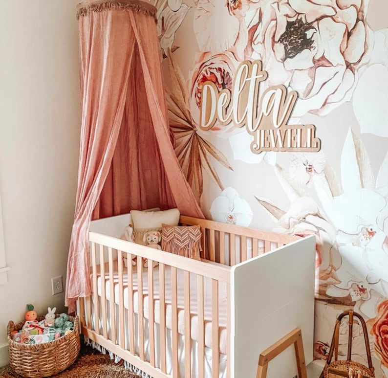 Large Wood Name Sign Nursery Name Sign Boho Nursery Sign - Etsy