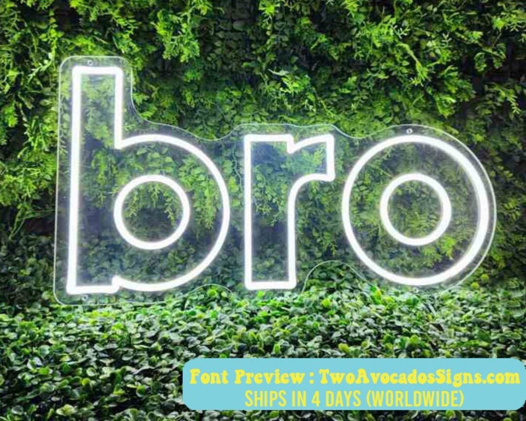 Bro Neon Sign, Nursery Neon Sign, Custom Neon, Kids Bedroom Neon Sign ...