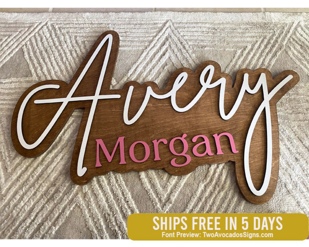 Large Wood Name Sign, Nursery Name Sign, Boho Nursery Sign , Above Crib ...