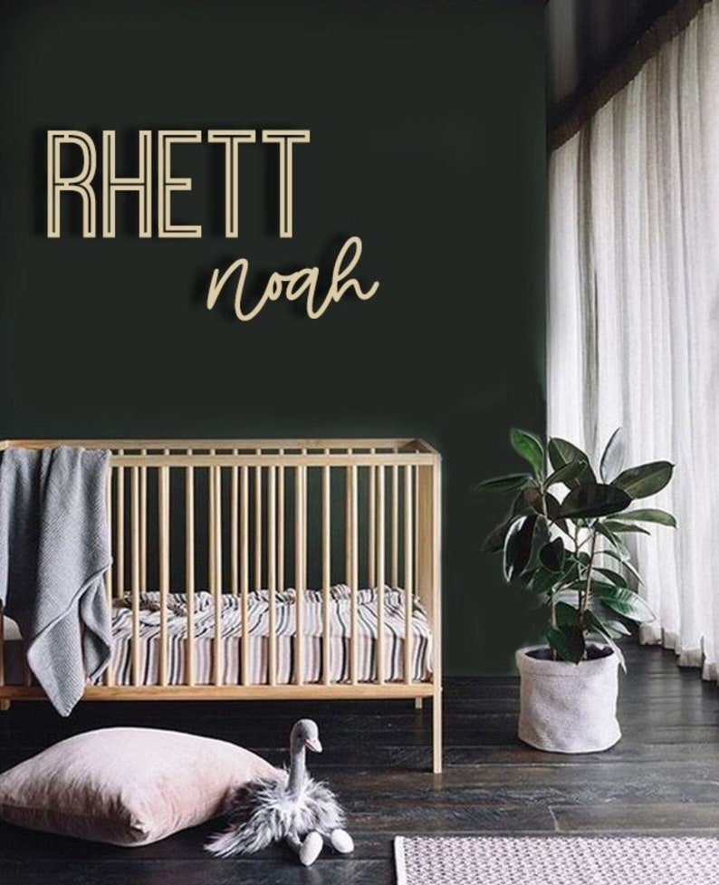 Stacked Name Sign Cutout / Nursery Name Sign / Baby Name Sign - Etsy