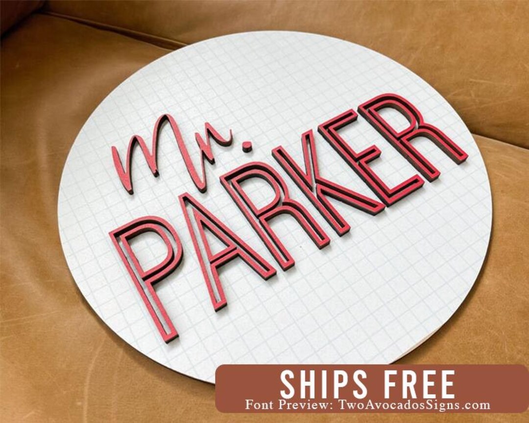 Teacher Name Sign, Teacher Appreciation Gift, Round Teacher Sign, Door ...