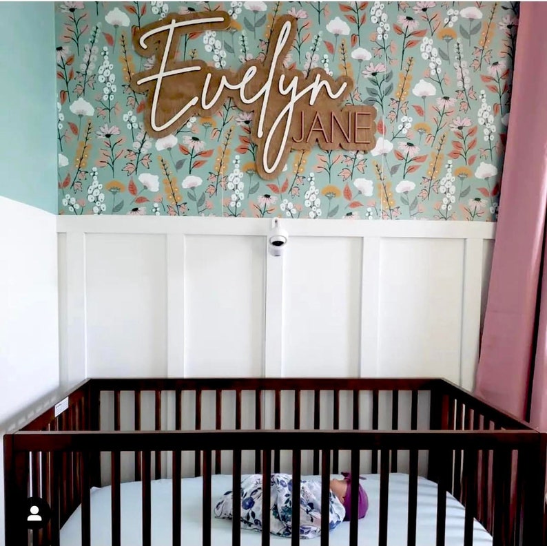 Large Wood Name Sign Nursery Name Sign Boho Nursery Sign - Etsy