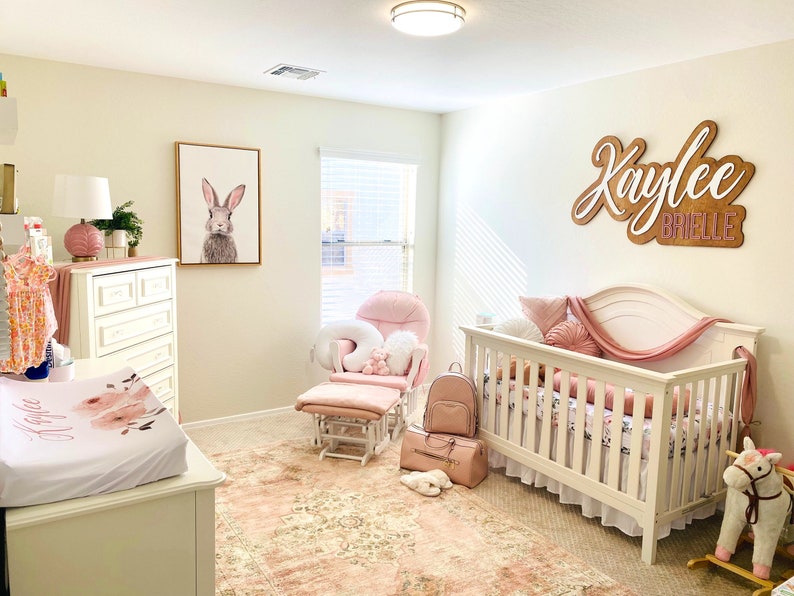 Large Name Sign Wood Name Sign Above Crib Name Sign Layered - Etsy