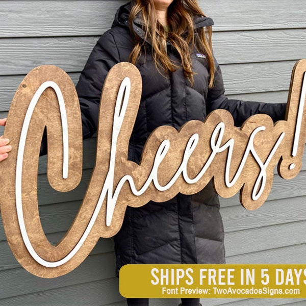 Cheers Sign - Etsy