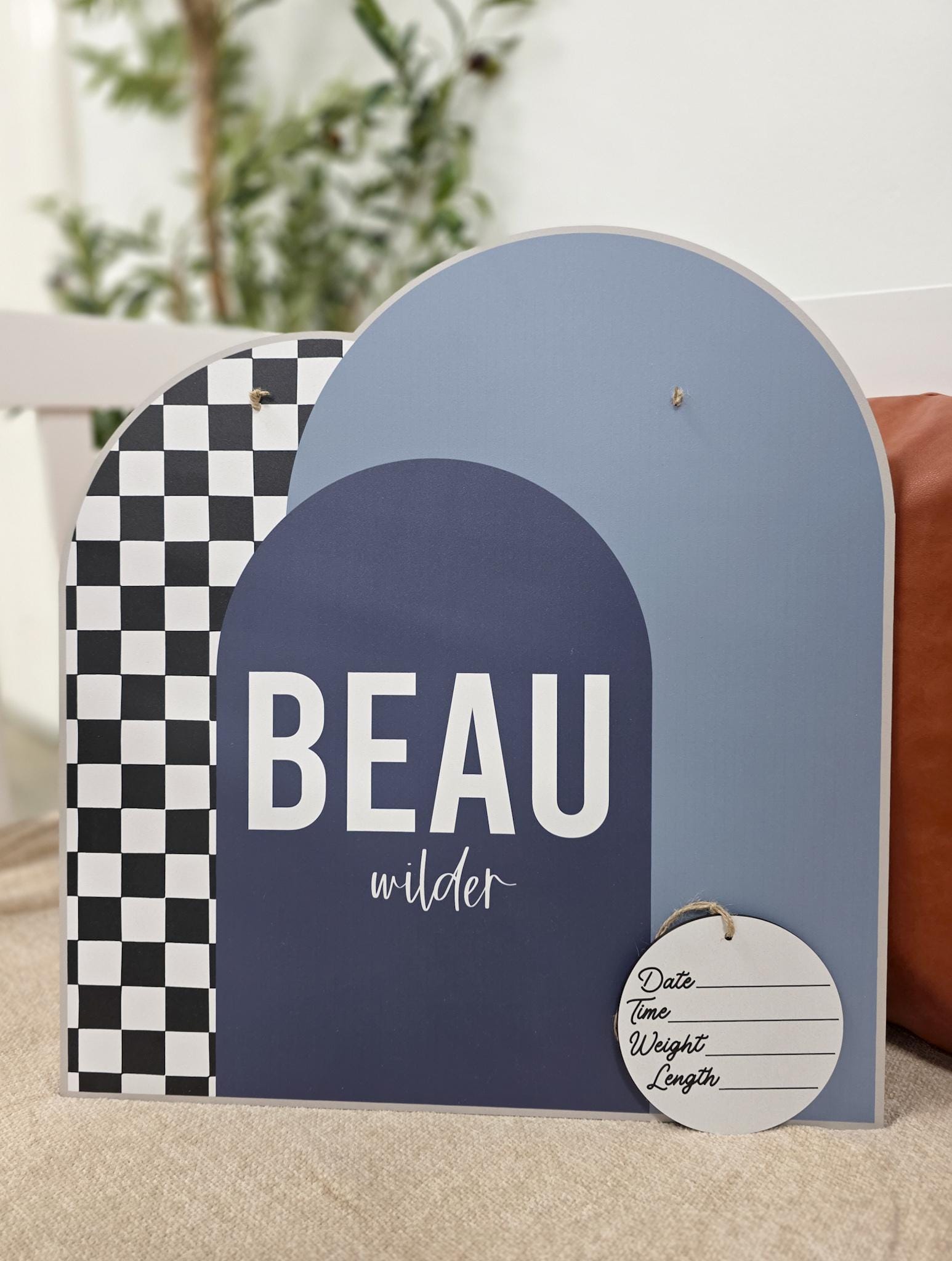 Bow Hospital Door Hanger, Printed Hospital Door Hanger, Nursery Name ...