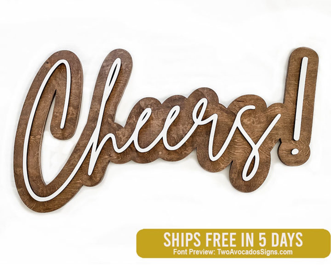 Cheers Sign, Wedding Bar Sign, Bar Sign, Wedding Backdrop, Brewery Sign ...