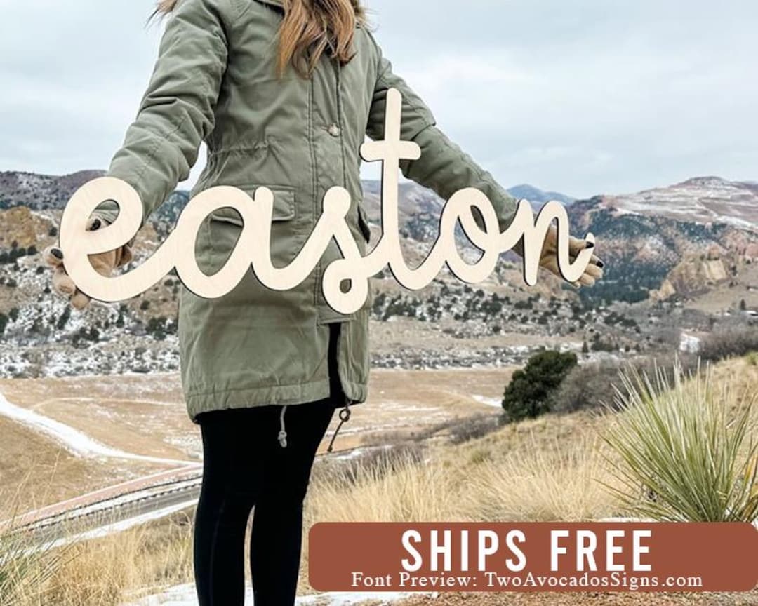 Custom Wood Name Sign Cutout, Baby Name Sign, Above the Crib Sign ...