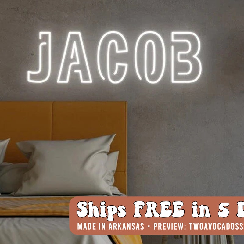 Neon Name Sign - Etsy