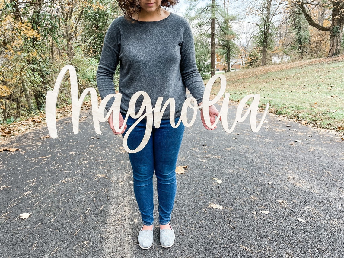 Stacked Name Sign Cutout / Nursery Name Sign / Baby Name Sign - Etsy