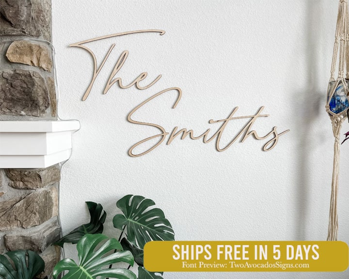 Stacked Last Name Sign Cut Out Name Sign Wedding Name Sign - Etsy