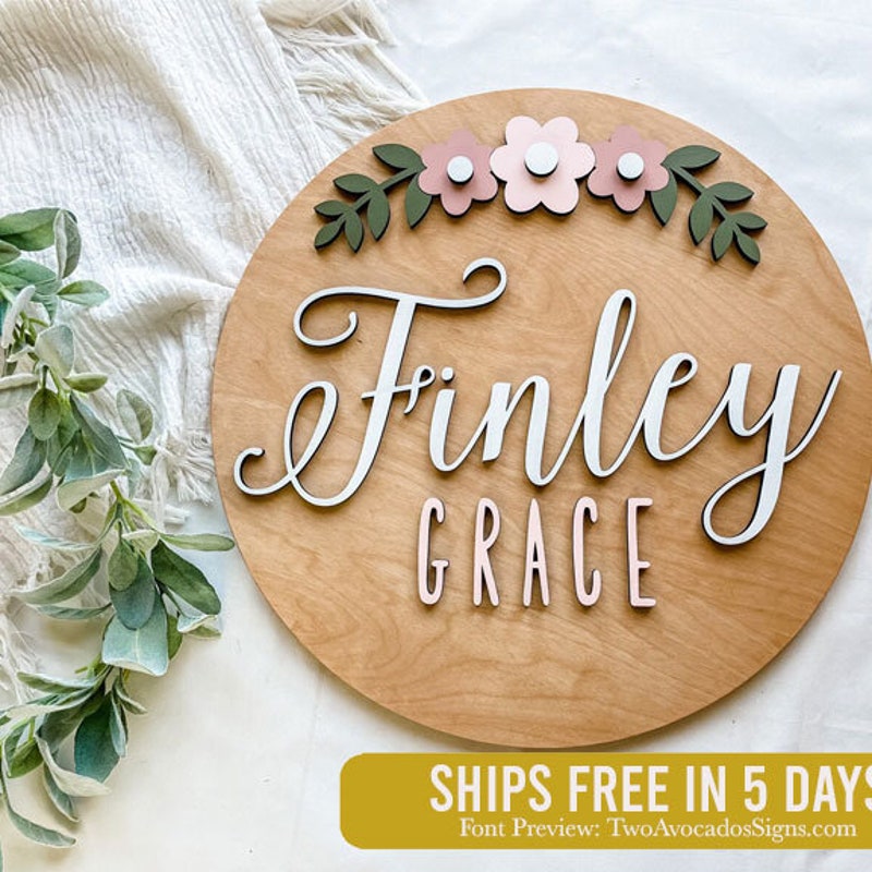 Girl Name Sign - Etsy