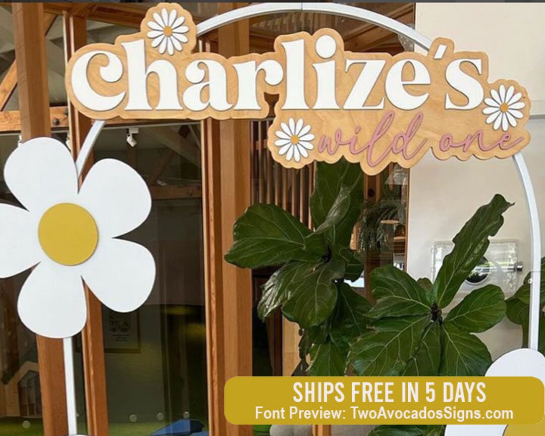 Birthday Party Sign, Birthday Name Sign, Boho Birthday Sign, Layered ...