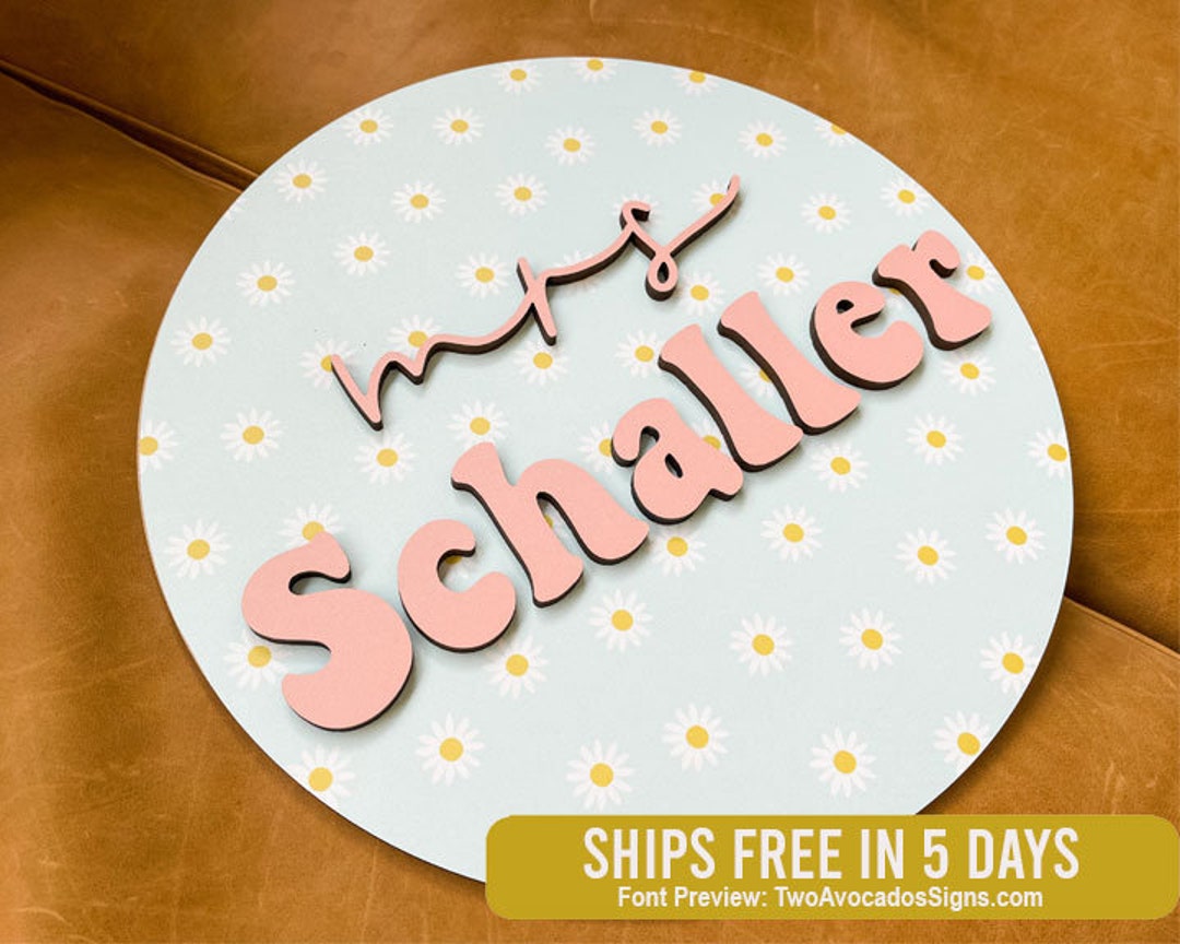 Teacher Name Sign, Teacher Appreciation Gift, Round Teacher Sign, Door ...