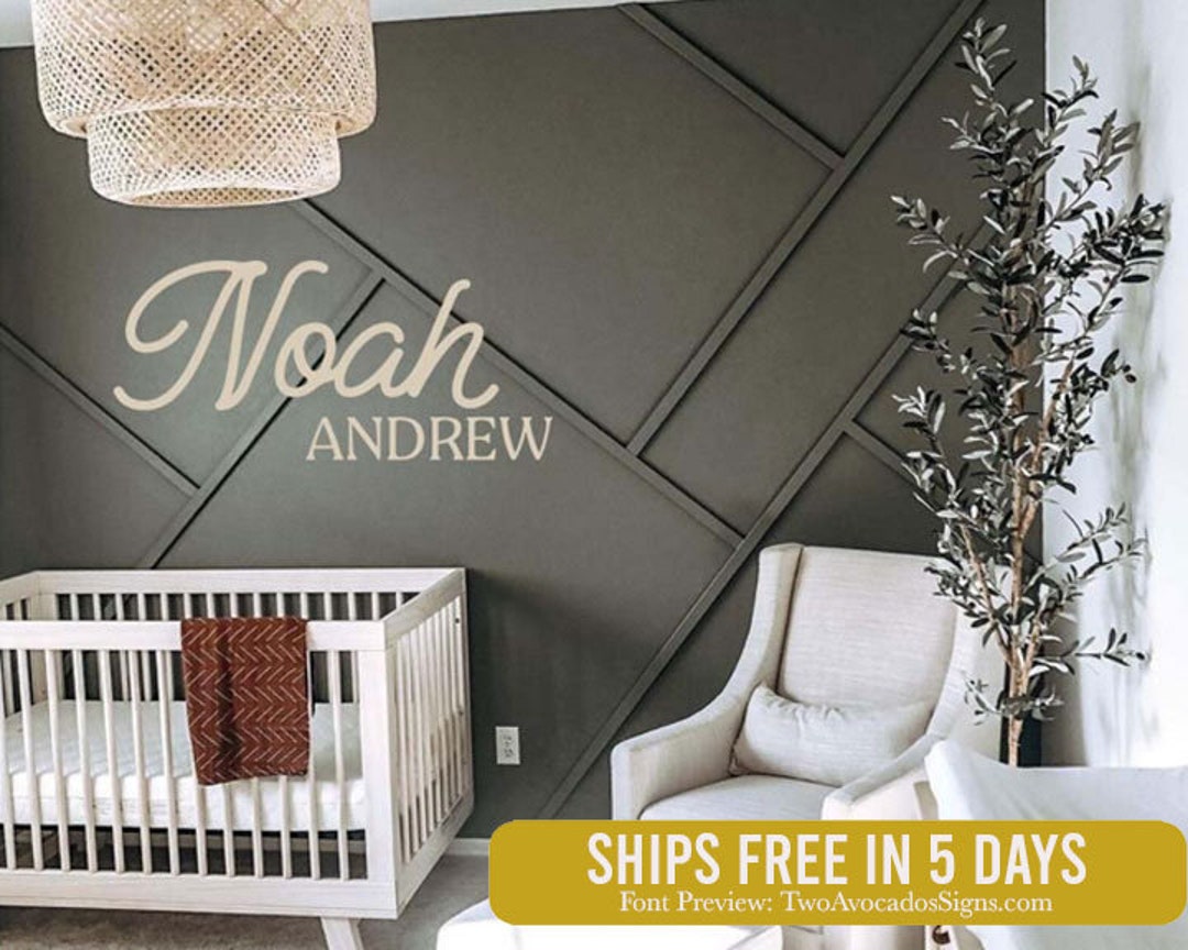 Stacked Name Sign Cutout / Nursery Name Sign / Baby Name Sign / Above ...