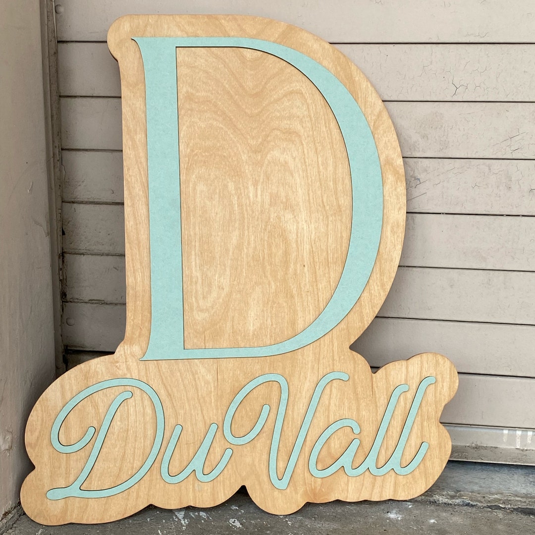 Large Last Name Sign, Cut Out Last Name Sign, Wedding Name Sign, Double ...