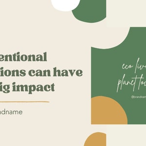 Eco-friendly Green Social Instagram Post Templates, Social Media ...