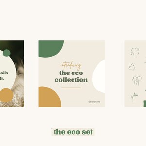 Eco-friendly Green Social Instagram Post Templates, Social Media ...