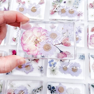 Pressed Flower Place Card/favor/wedding Placecards/floral Resin/wedding ...