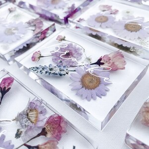 Pressed Flower Place Card/favor/wedding Placecards/floral Resin/wedding ...