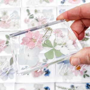 Pressed Flower Place Card/favor/wedding Placecards/floral Resin/wedding ...
