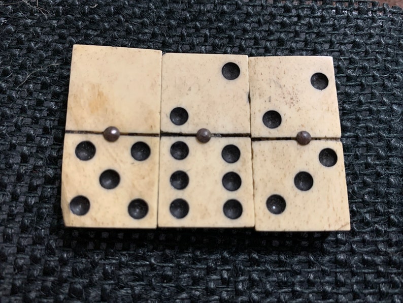 Authentic Civil War Era Bone Dominoes Mounted on Ebony Wood - Etsy