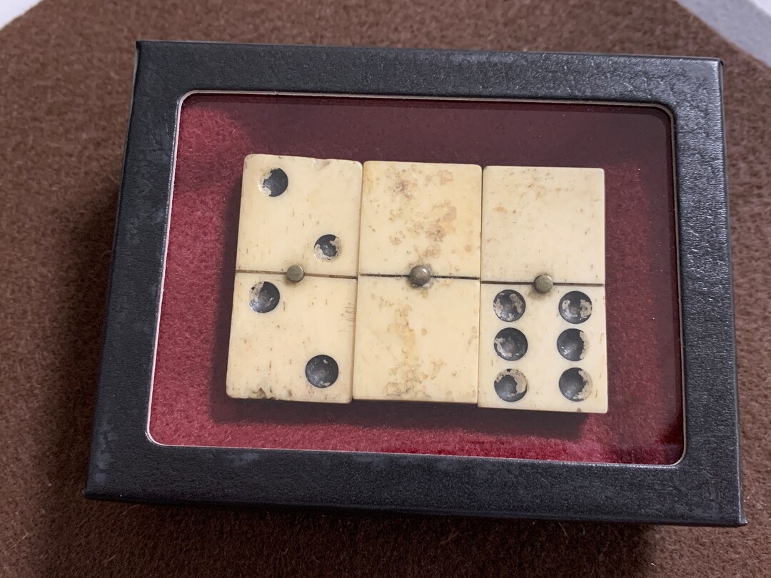 Authentic Civil War Era Bone Dominoes Mounted on Ebony Wood - Etsy