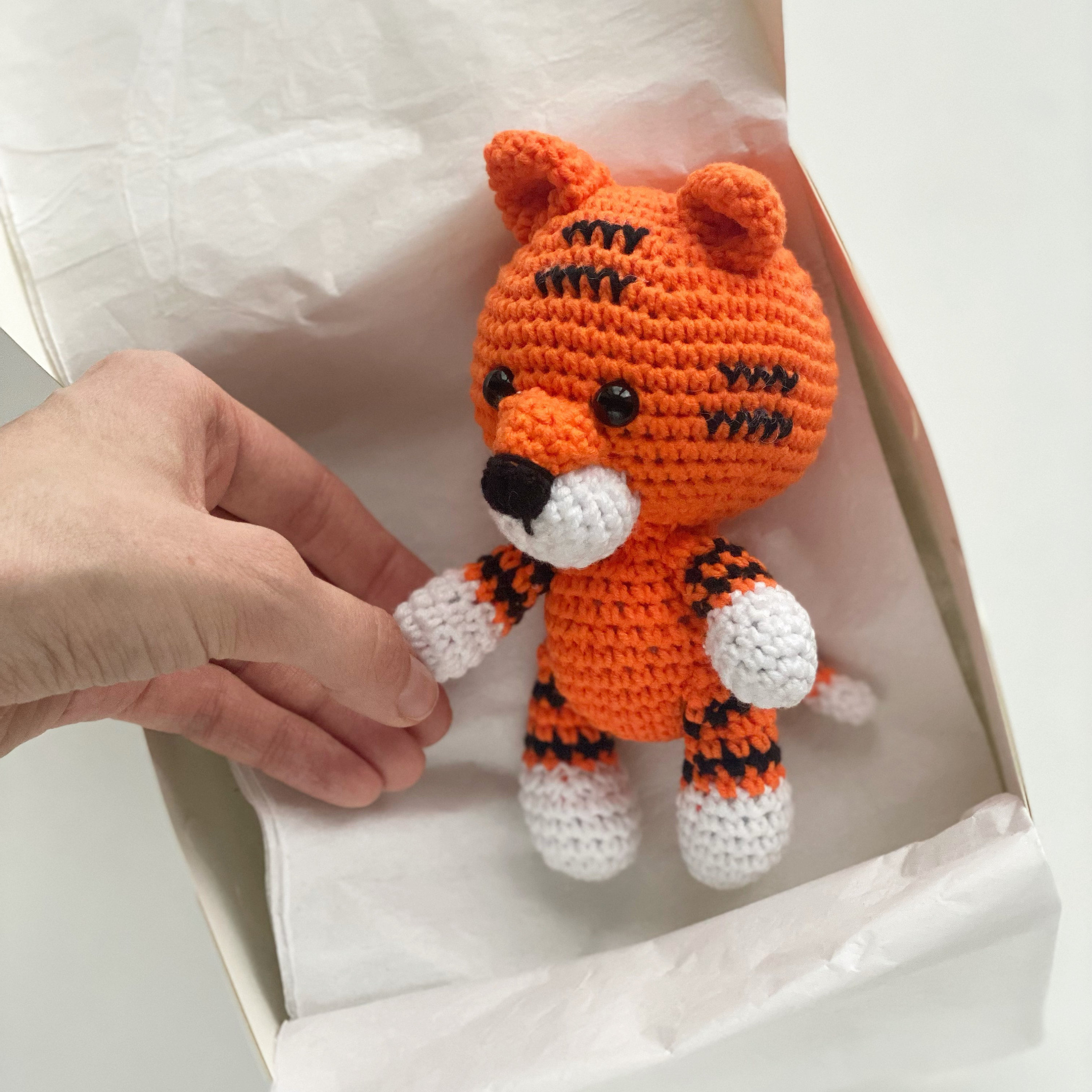 Baby & Toddler Toys KNITTED toys hippo elephant panda monkey tiger ...