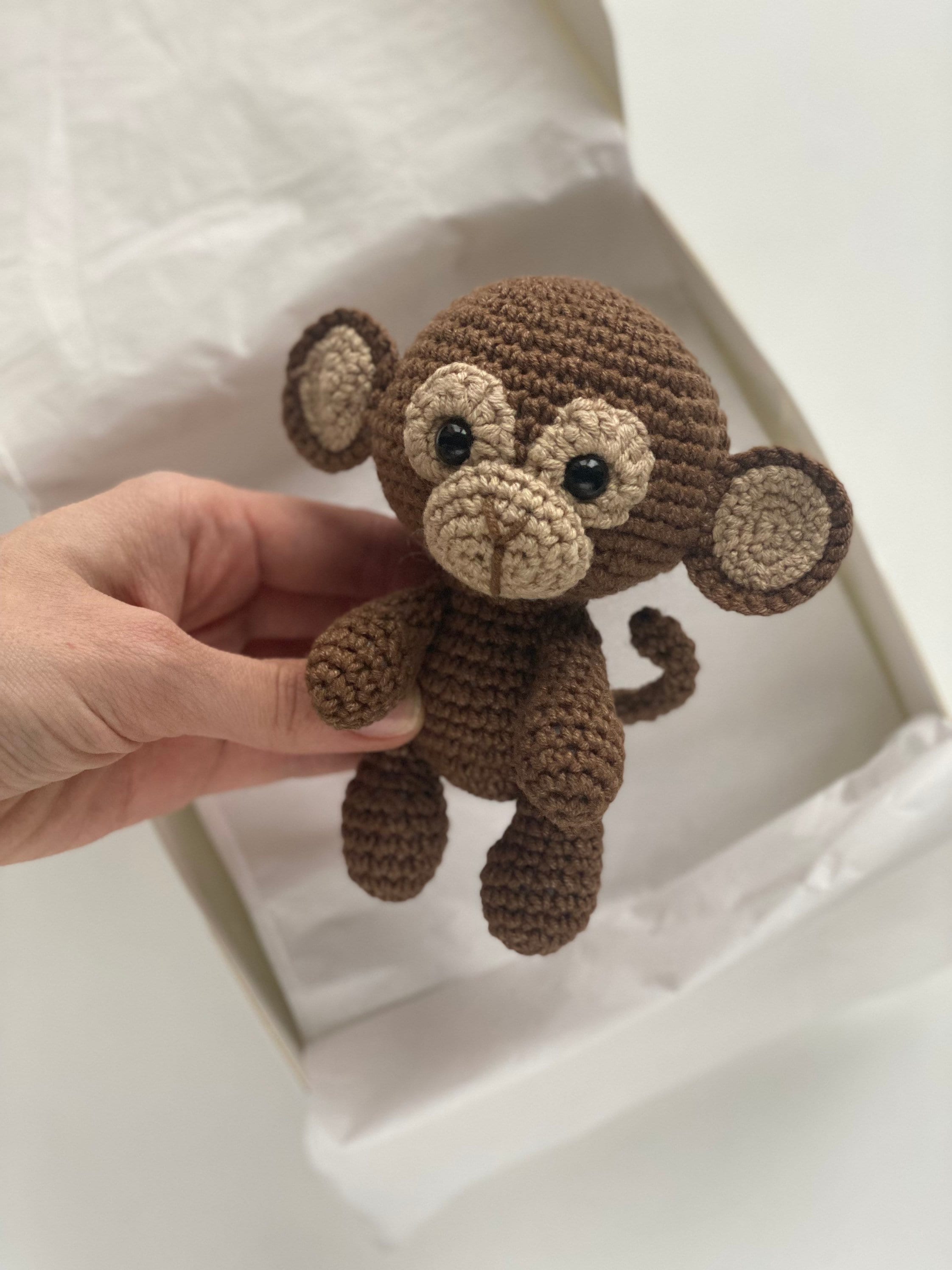 Baby & Toddler Toys KNITTED toys hippo elephant panda monkey tiger ...