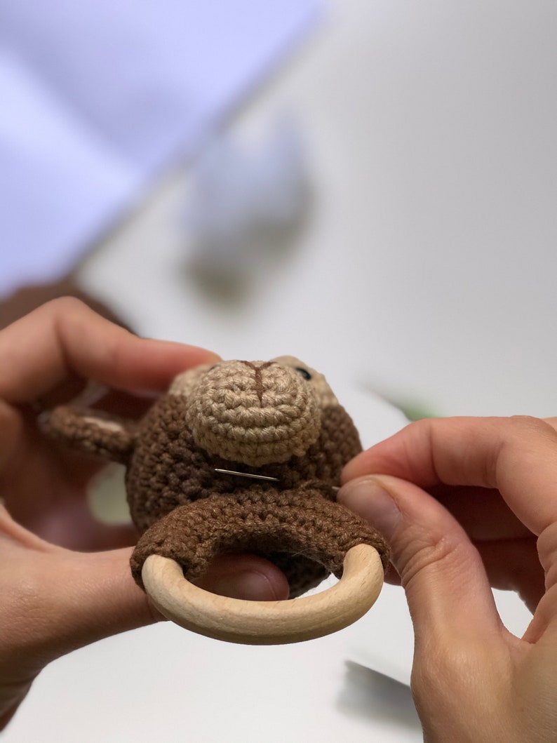 CROCHET MONKEY PATTERN Pdf How to Make Baby Rattle Diy | Etsy