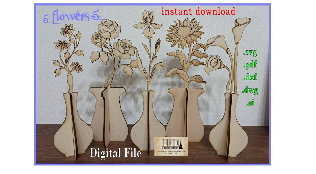 Digital File Design for Flower 1,christmas Gift,mother's Day,vector Cut ...