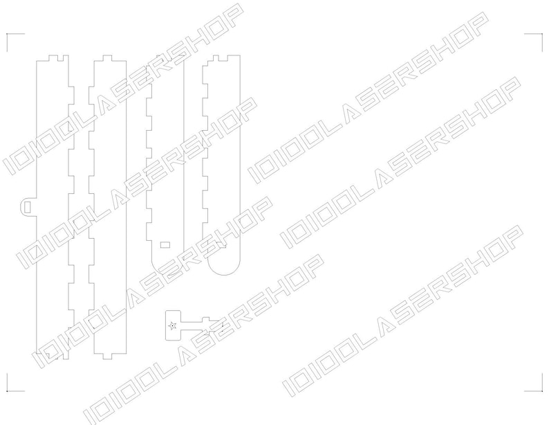 Modello digitale file per laser cut taglio laser scatola in - Etsy Italia