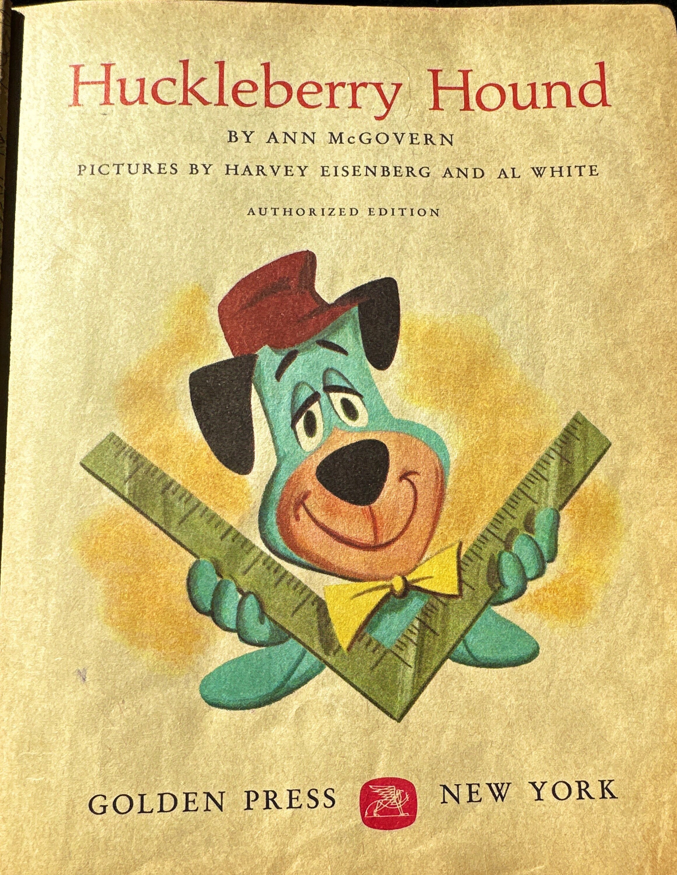 Vintage 1959 A Little Golden Book Huckleberry Hound Builds A House - Etsy